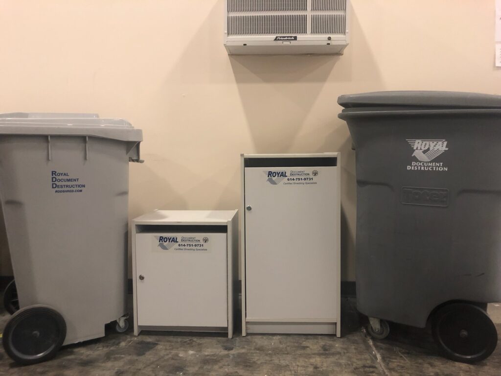 Secure Shredding Bins & Cabinets - Royal Document Destruction